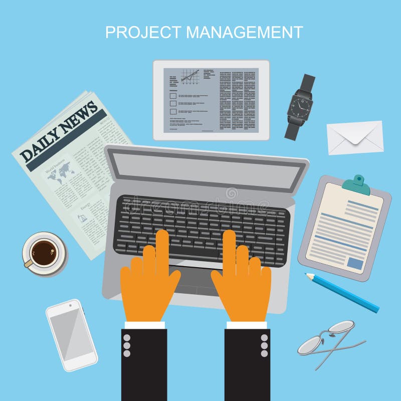 Project Management, Flat Vector Illustration Stock Vector ...