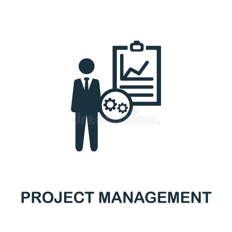 Project Management Icon. Monochrome Simple Element from Leadership ...