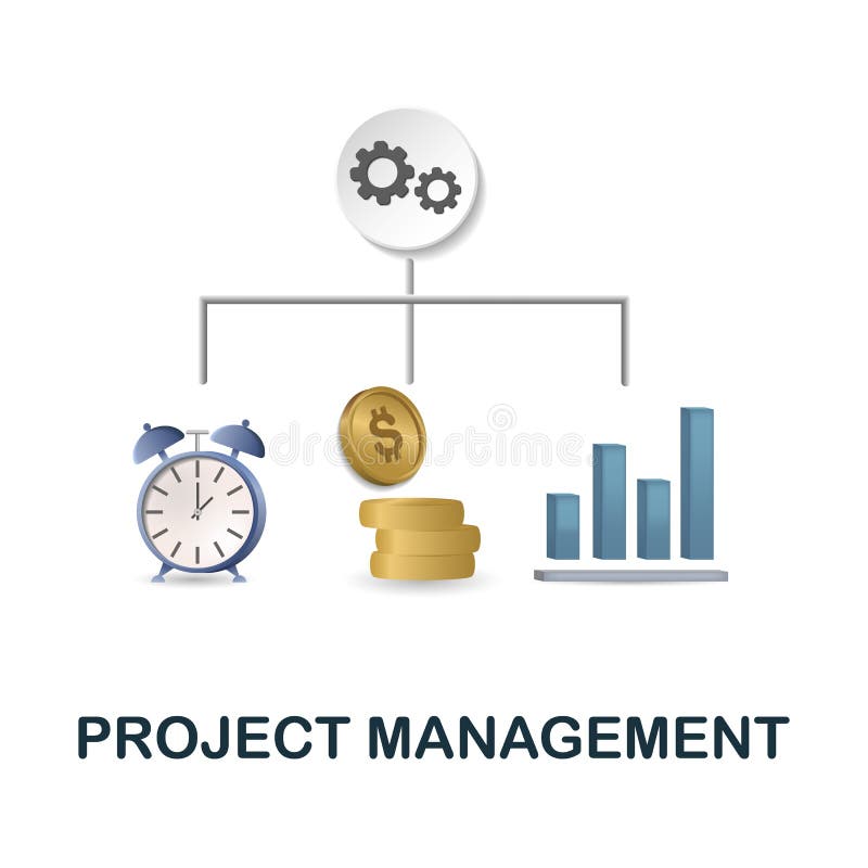 Project Management Icon Monochrome Simple Project Management Icon For Templates Web Design And