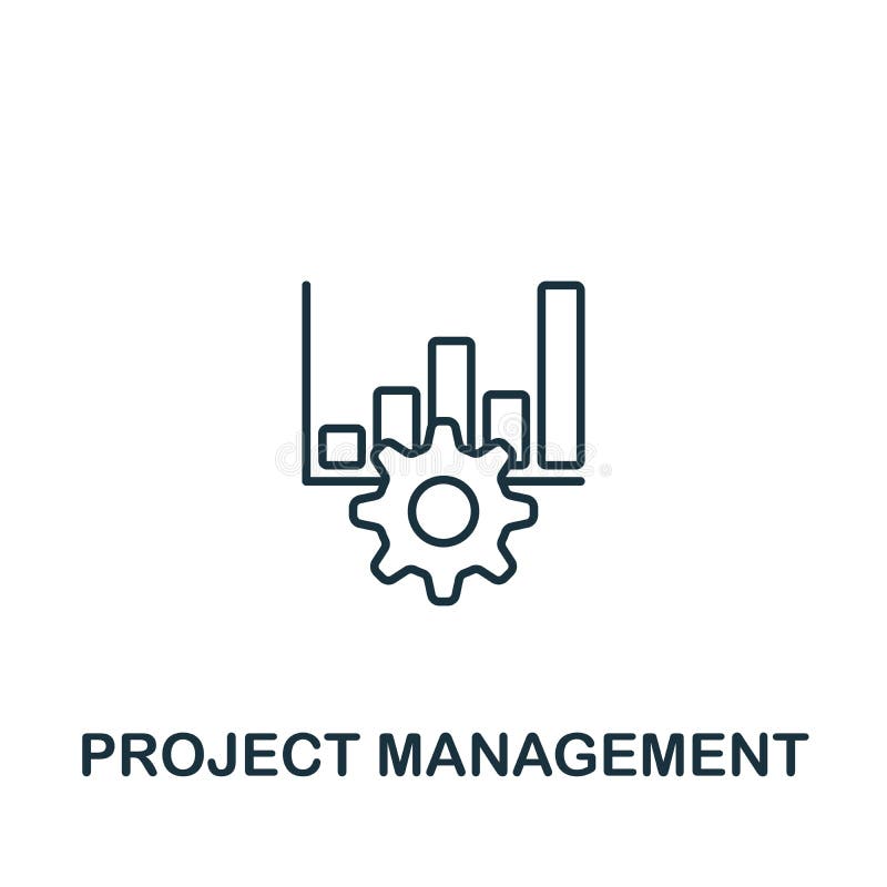 Project Management Icon. Monochrome Simple Project Management Icon for ...
