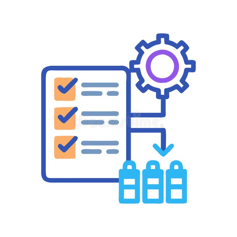 Project Management Icon for Organizational Efficiency Stock Vector ...