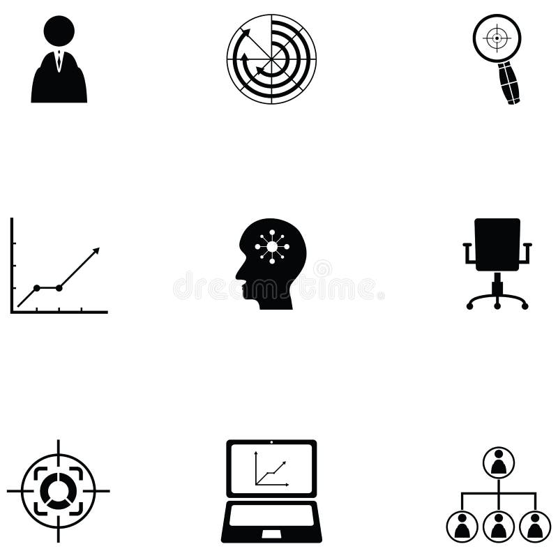 Project Management Icon Set Stock Vector - Illustration of management ...