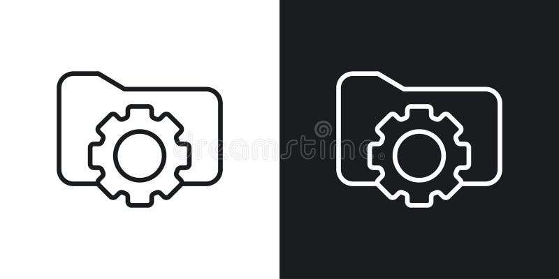 Project Management Icon Set. Folder Assignment Data Vector Logo Symbol ...