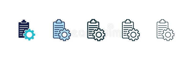 Project Management Icon Vector Set on White Background Stock Vector ...