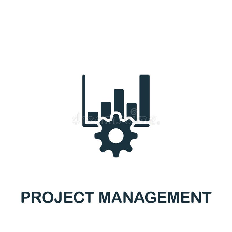 Project Management Icon. Monochrome Simple Project Management Icon for ...