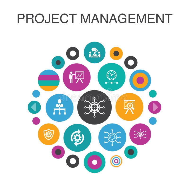 Project Management Presentation Template Stock Vector - Illustration of ...