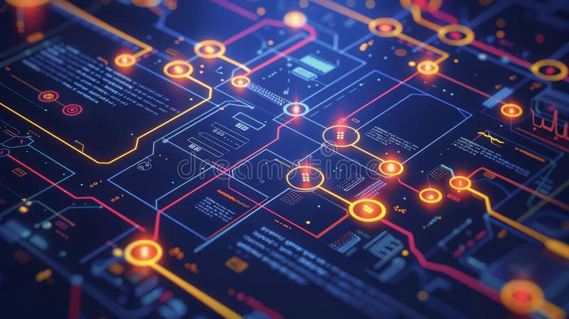 Project Management, an Infographic Illustrating the Stages and Flow of ...
