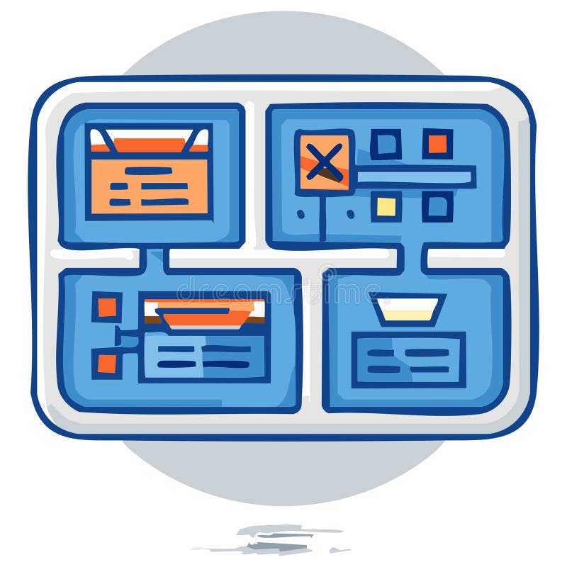 Project Management Interface Showing Data Flow Diagrams and Process Organization Stock ...