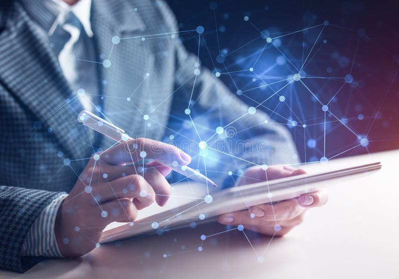 Project Management and Internet Researching Stock Image - Image of ...