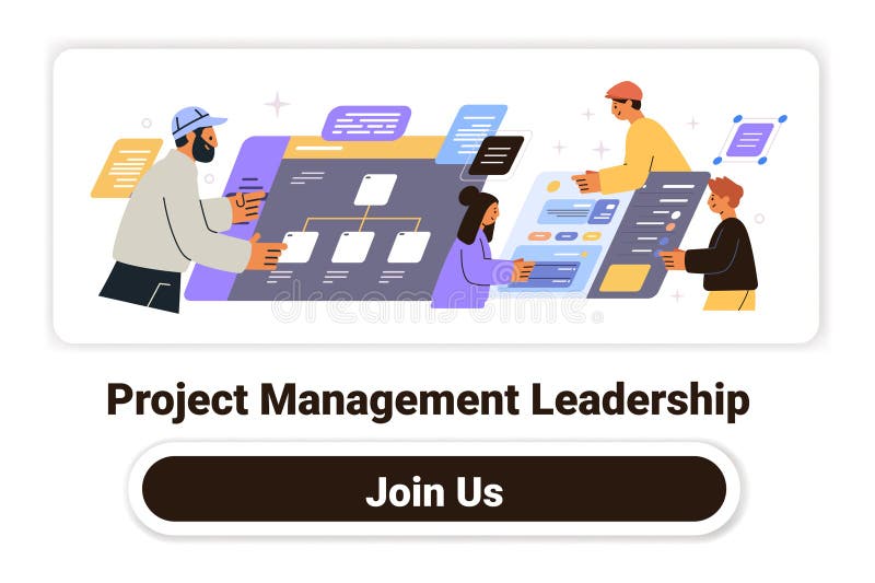 Project Management Leadership Teamwork People Collaborating on Tasks ...