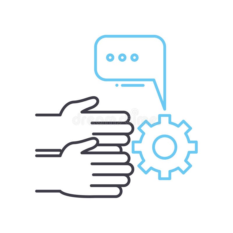 Project Management Line Icon, Outline Symbol, Vector Illustration ...