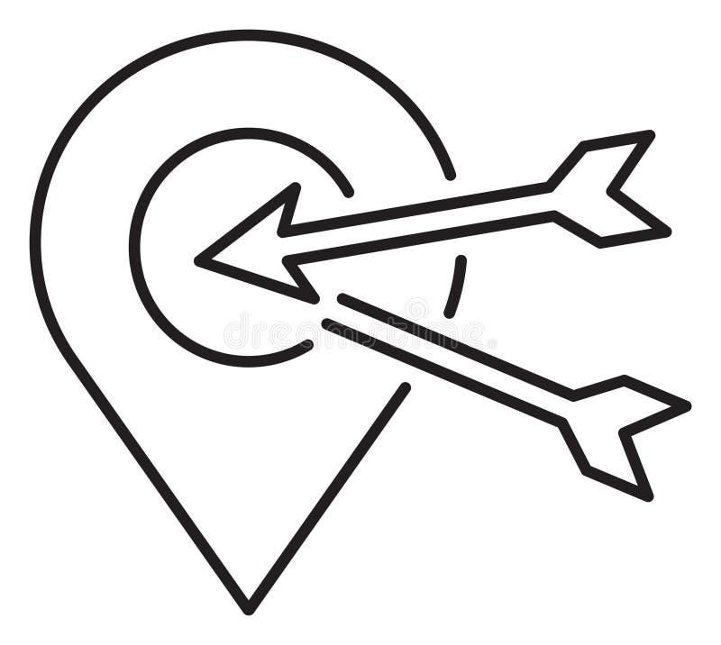 Project Management Location Sign, Arrows, Geotag Vector Icon ...