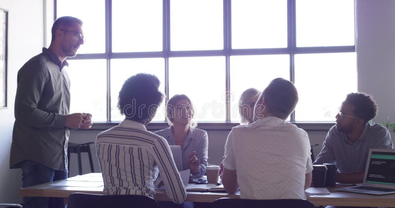 Project Management Meeting, Business People and Man Consulting ...