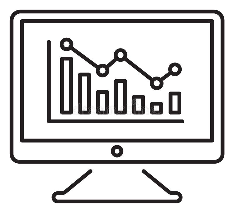 Project Management Monitor, Graphics, Dashboard Vector Icon ...