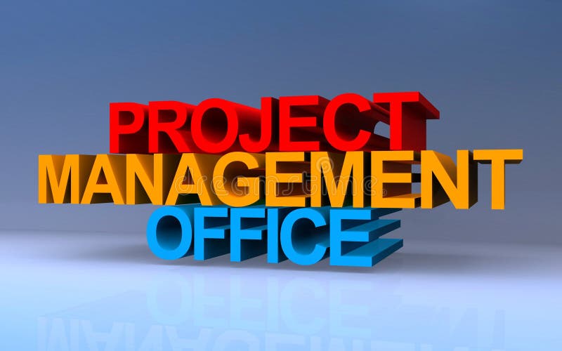 Project Management Office on Blue Stock Photo - Image of planning ...