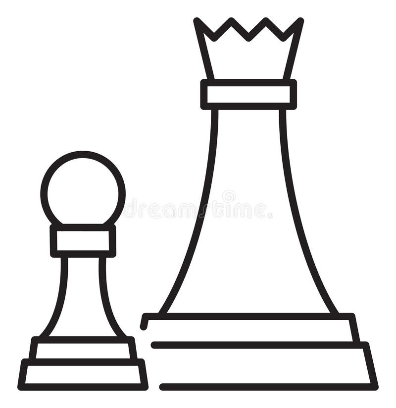 Project Management Pawn, King, Strategy Vector Icon Illustration Stock ...