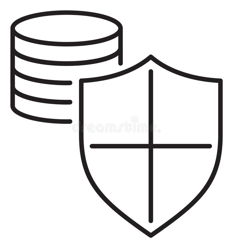 Project Management Shield, Server, Data Protection Vector Icon ...