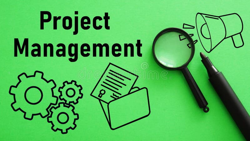 Project Management is Shown Using the Text Stock Photo - Image of ...