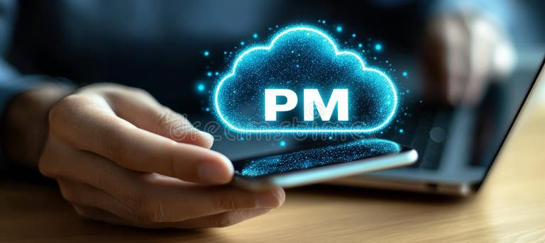 Project Management Software, Businessman Accessing Application on Modern Mobile Smartphone ...