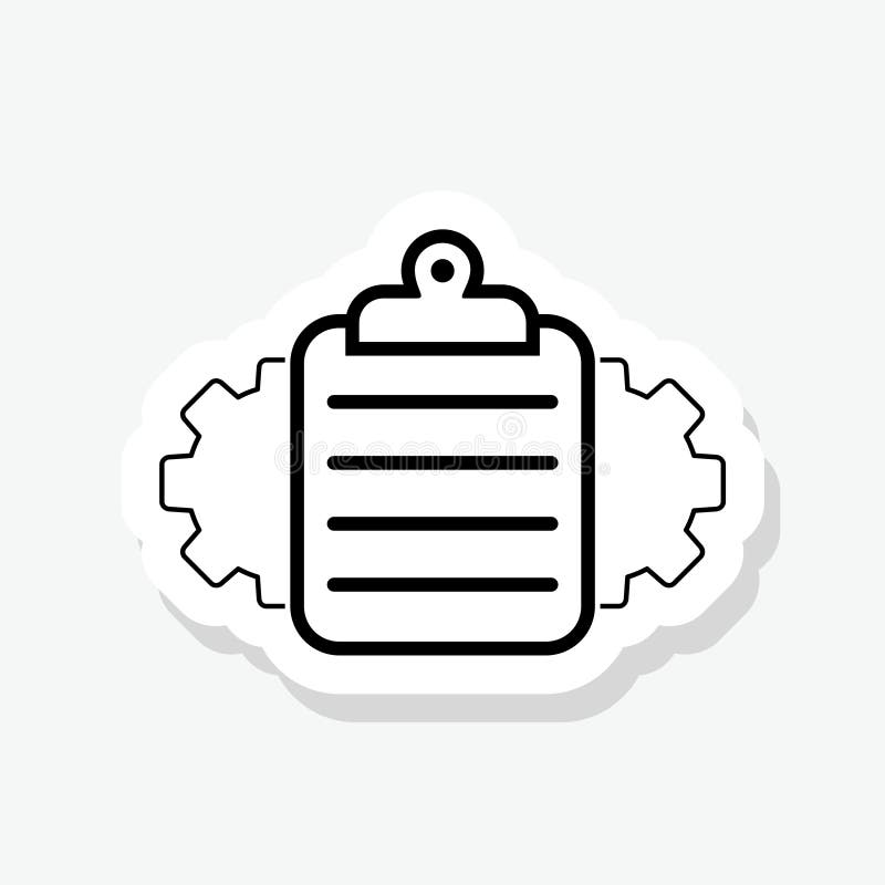 Project Management Sticker Icon Sign for Mobile Concept and Web Design ...