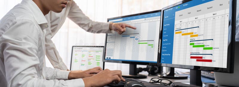 Business People Planning Time and Deadline for Company Task ...