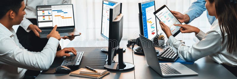 Business People Planning Time and Deadline for Company Task ...