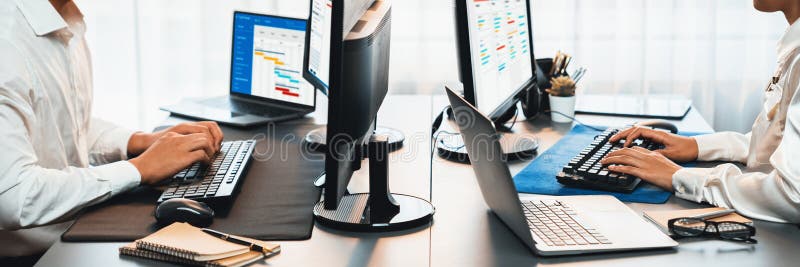 Business People Planning Time and Deadline for Company Task ...