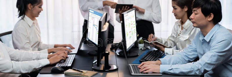 Business People Planning Time and Deadline for Company Task ...