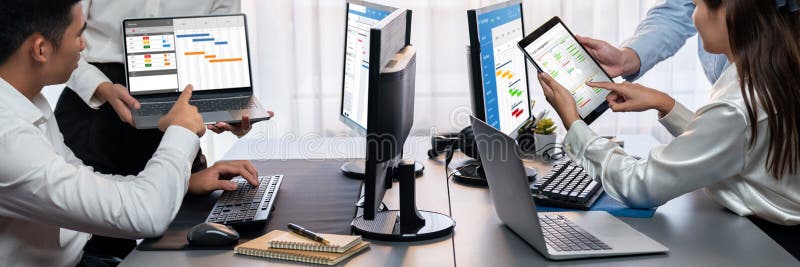 Business People Planning Time and Deadline for Company Task ...