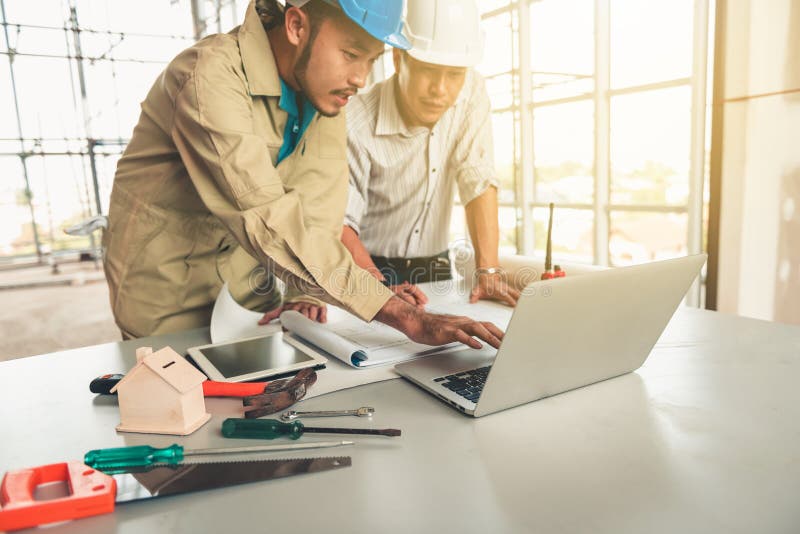 Architect Planing a Future Project Stock Image - Image of construction ...
