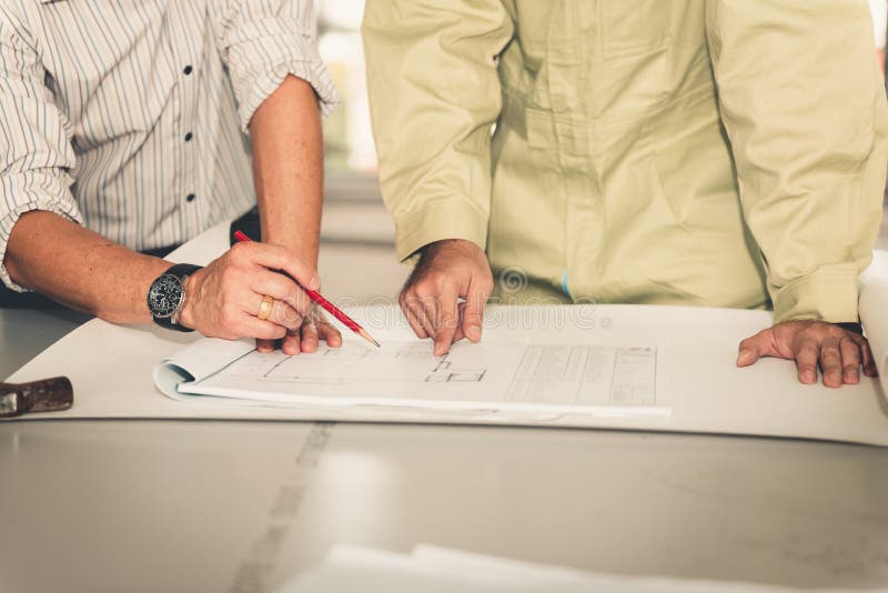 Project Management Team of Engineers and Architects Planing for Stock ...