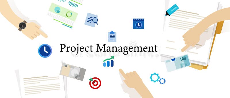 Project Management Teamwork Planning Setting Tasks and Target Team ...