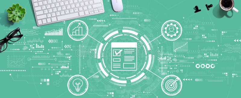 Project Management Theme with a Computer Keyboard Stock Image - Image ...