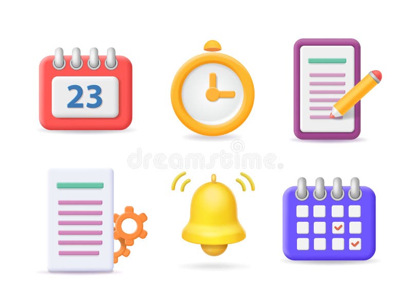 Project Management. Time Administration, Planning Business Documents 3d ...