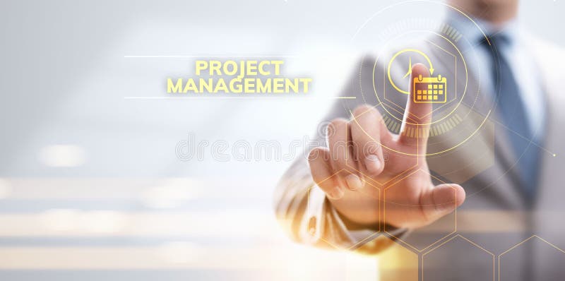 Project Management Time Planning Business Concept on Screen. Stock ...