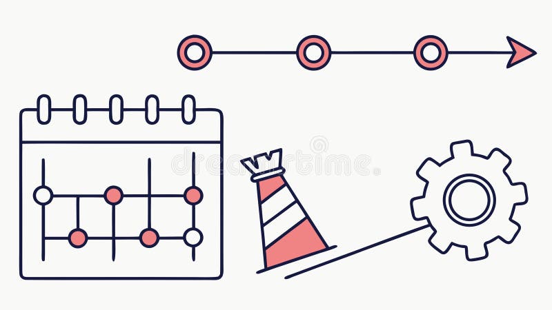 Project Management Timeline Calendar Process Flow Vector, Vector Design ...