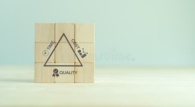 Project Management Triangle Time, Quality, Cost Concept. Stock Image ...