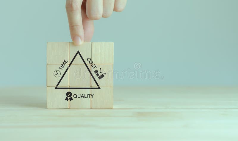 Project Management Triangle Time, Quality, Cost Concept. Stock Image ...