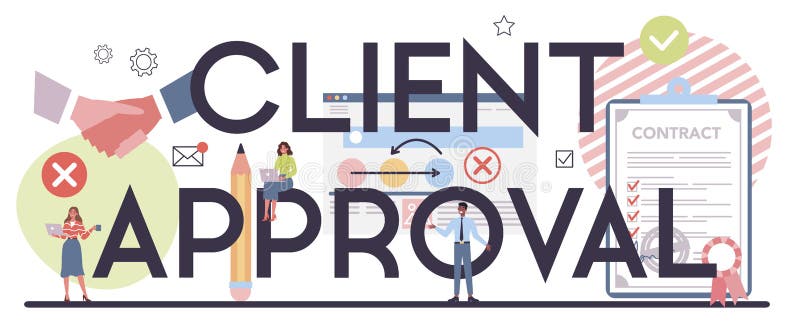 Project Management Typographic Header. Client Approval Stock Vector ...