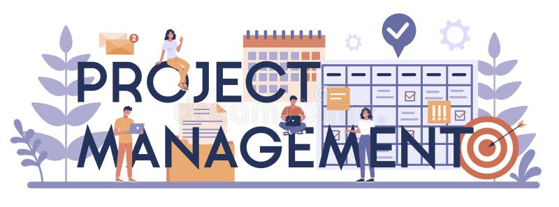 Project Management Typographic Header Concept. Successful Strategy ...