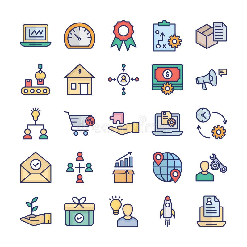 Project Management Blue Tone Icon Pack - 25 Icon Sets Editorial Stock Photo - Illustration of ...