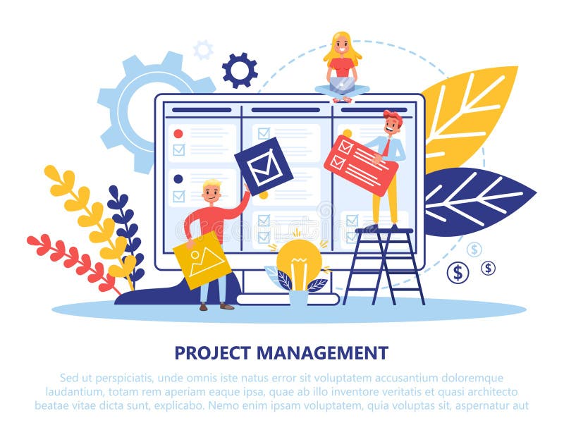 Project Management Web Banner Concept. Idea of Business Stock Vector ...