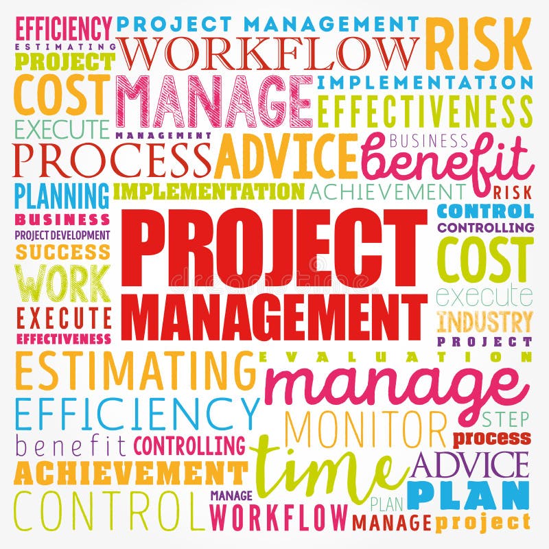 Project Management Word Cloud Collage, Business Concept Background ...