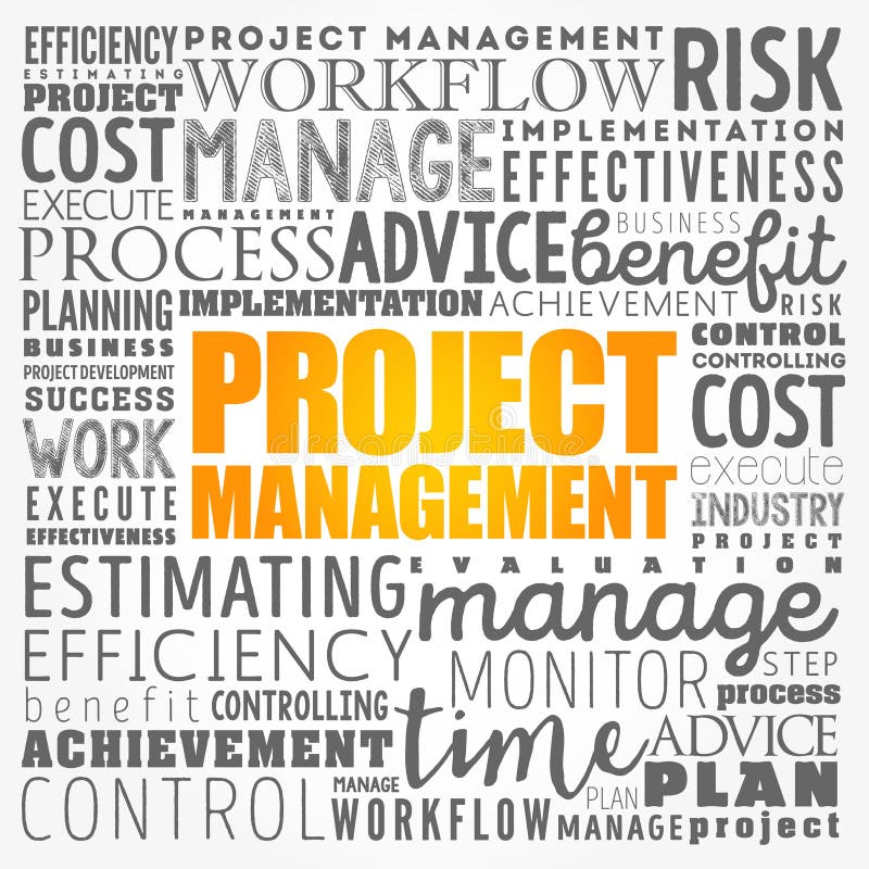 Project Management Word Cloud Collage, Business Concept Background ...