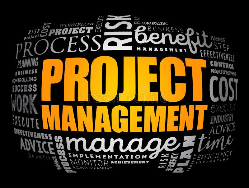 Project Management Word Cloud Collage Stock Illustration - Illustration ...