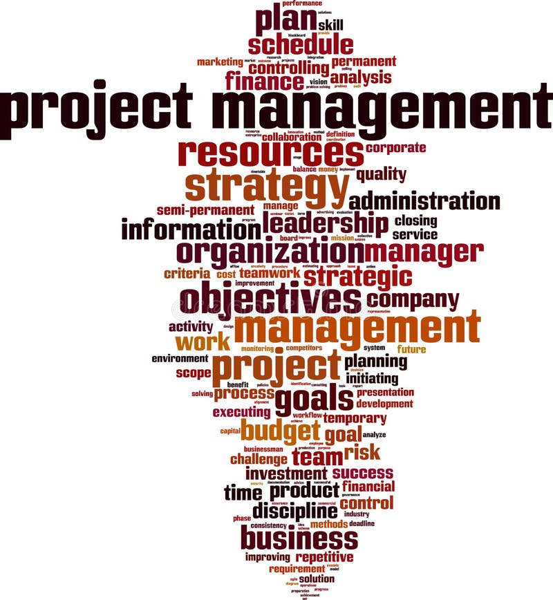 Project Management Word Cloud Stock Vector - Illustration of budget ...