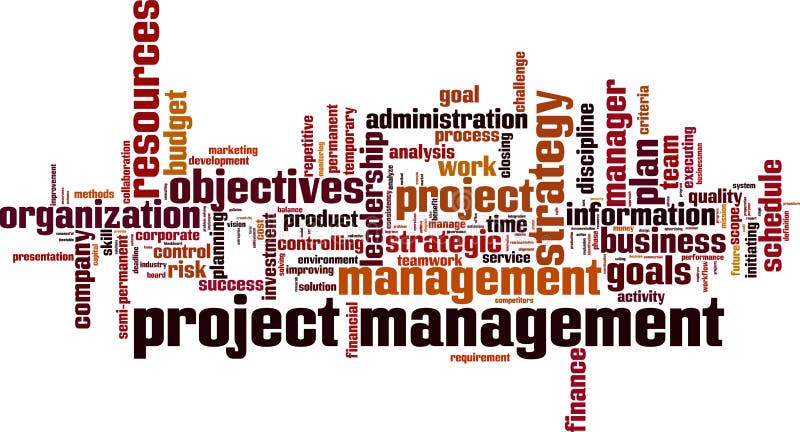 Project Management Word Cloud Stock Vector - Illustration of planning ...