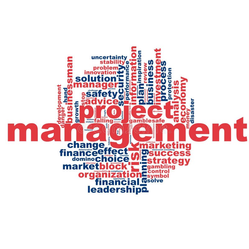 Project Management Word Cloud Stock Illustration - Illustration of ...