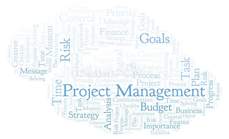Project Management Word Cloud, Made with Text only. Stock Illustration ...