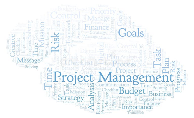 Project Management Word Cloud, Made with Text only. Stock Illustration ...